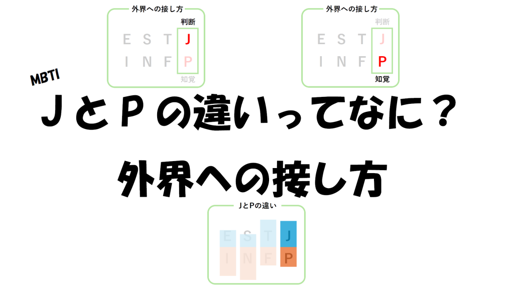 【MBTI】JとPの違いってなに？外界への接し方 | 僕のYeah!